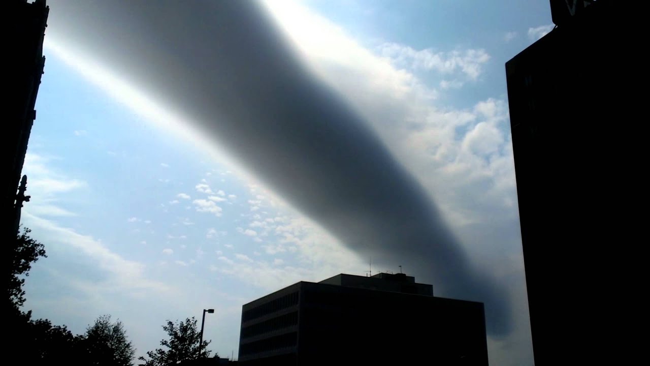 Straight Line Thick Cloud Line from Approaching Cold Front - YouTube