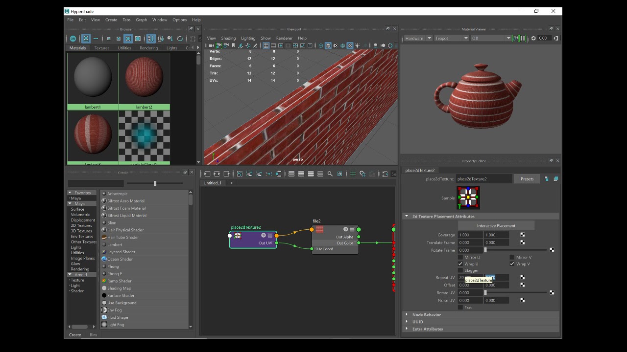 MAYA Tiling Textures Part 2 - YouTube