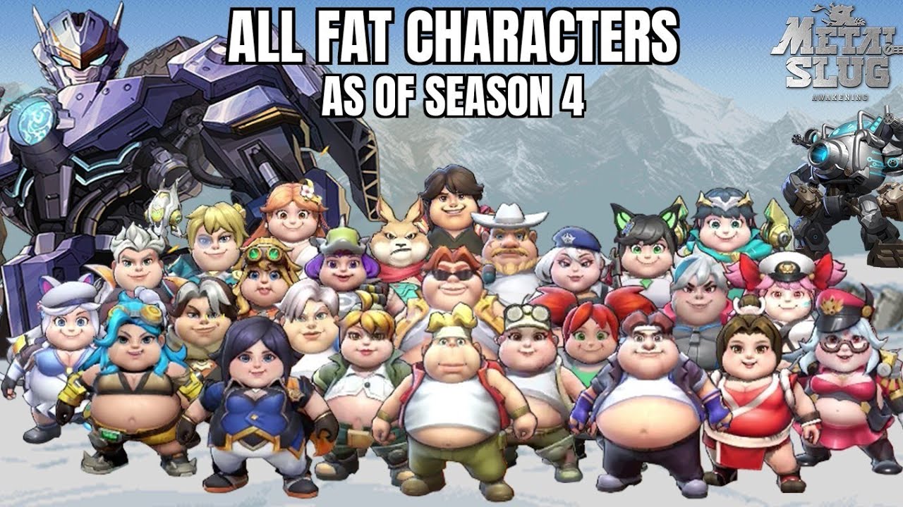 Metal Slug Awakening - All Fat Characters (as of Season 4) - YouTube