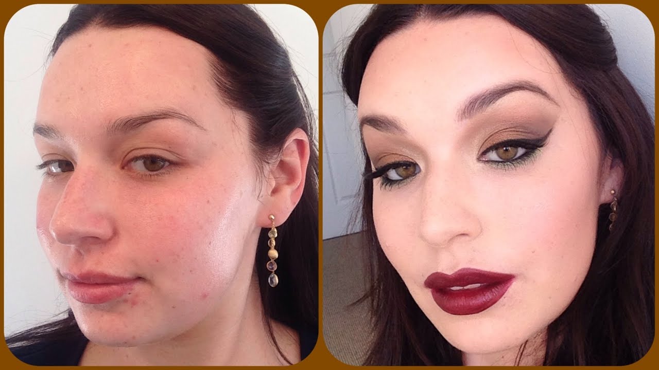 Autumn/fall Glam evening makeup tutorial - YouTube