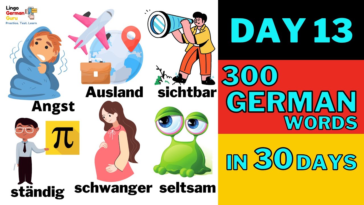 Learn German | Beginners | Day 13 : 10/300 | Learn 300 German Words ...