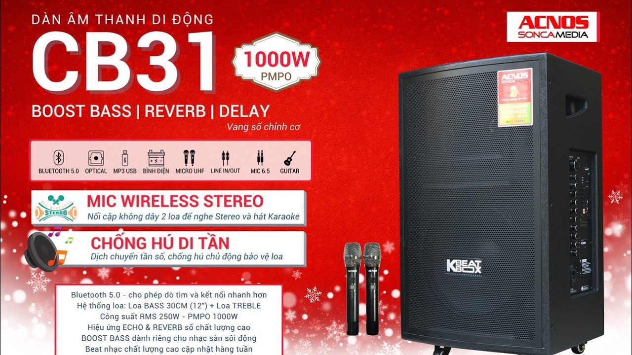 Acnos cb31 loa 3 tất hát hay giá rẻ ( đặc biệt không bị hú nhe ( cam kết với mọi người luôn ...