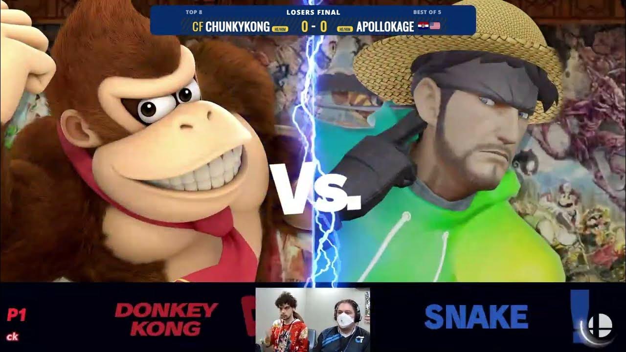 ETSU-Con 2024 - ApolloKage(Snake) vs. ChunkyKong(Donkey Kong) - Losers Finals - SSBU - YouTube