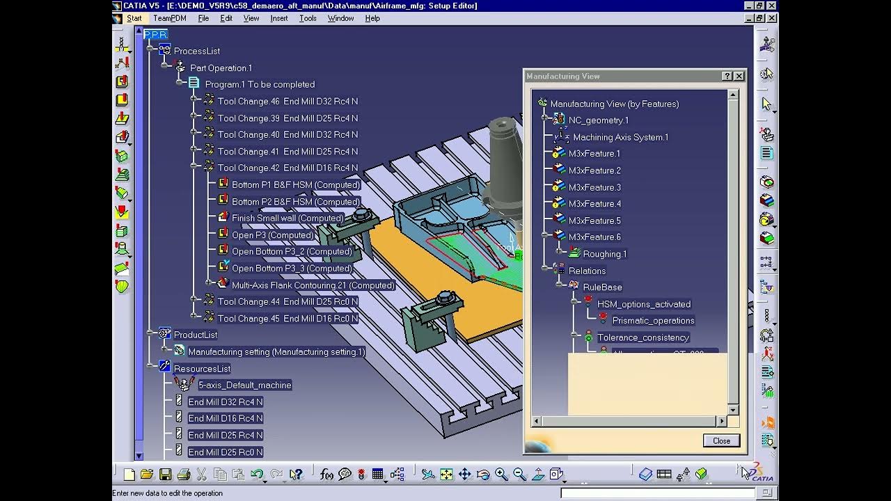 CATIA V5 Machining (knowledge Rules Check) - YouTube