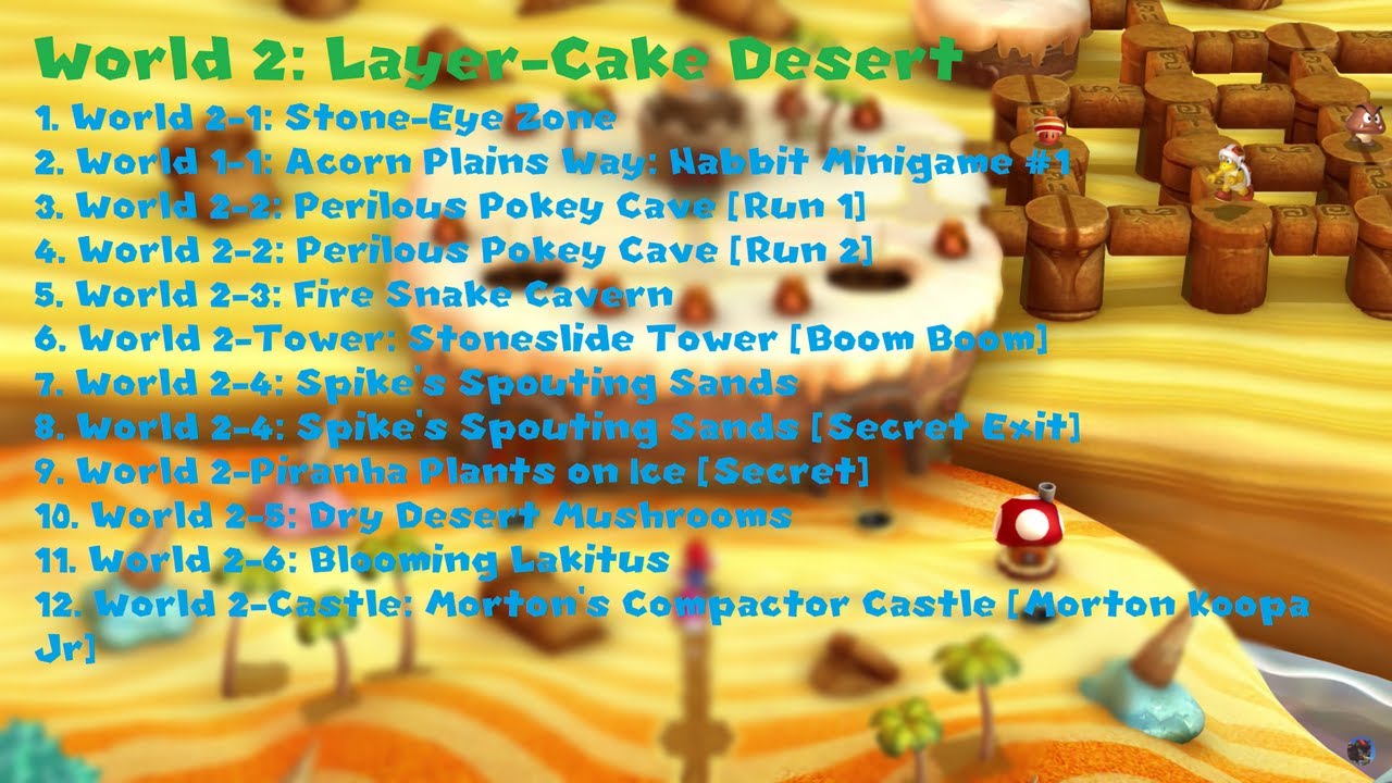 New Super Mario Bros U (Wii-U) (100%) (2|9) / World 2: Layer-Cake ...
