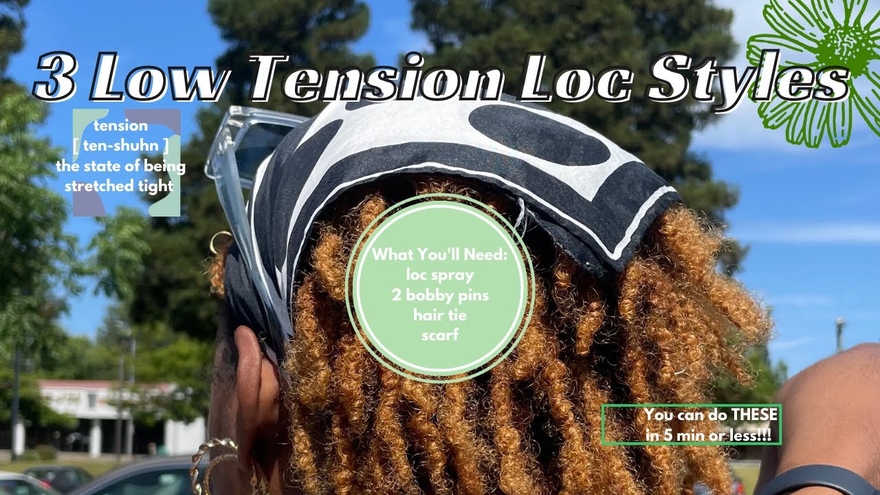 LOW TENSION LOC STYLES💙 || easy + creative - YouTube