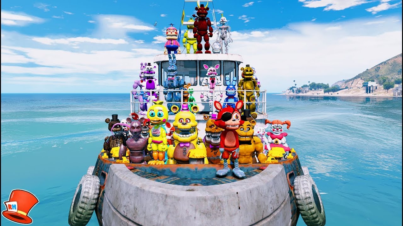 ANIMATRONICS EPIC SEA VOYAGE ADVENTURE! (GTA 5 Mods FNAF RedHatter ...