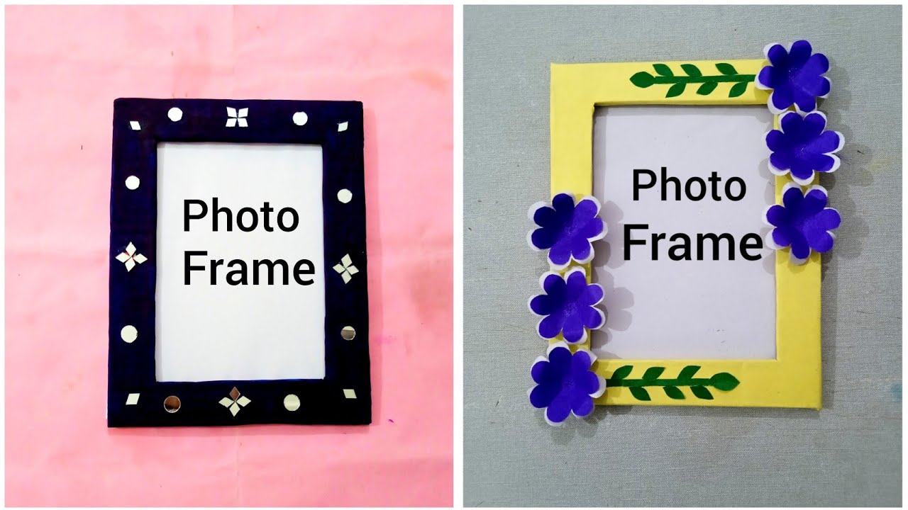 DIY Photo Frame || How to make Photo Frame at home || Paper craft ...