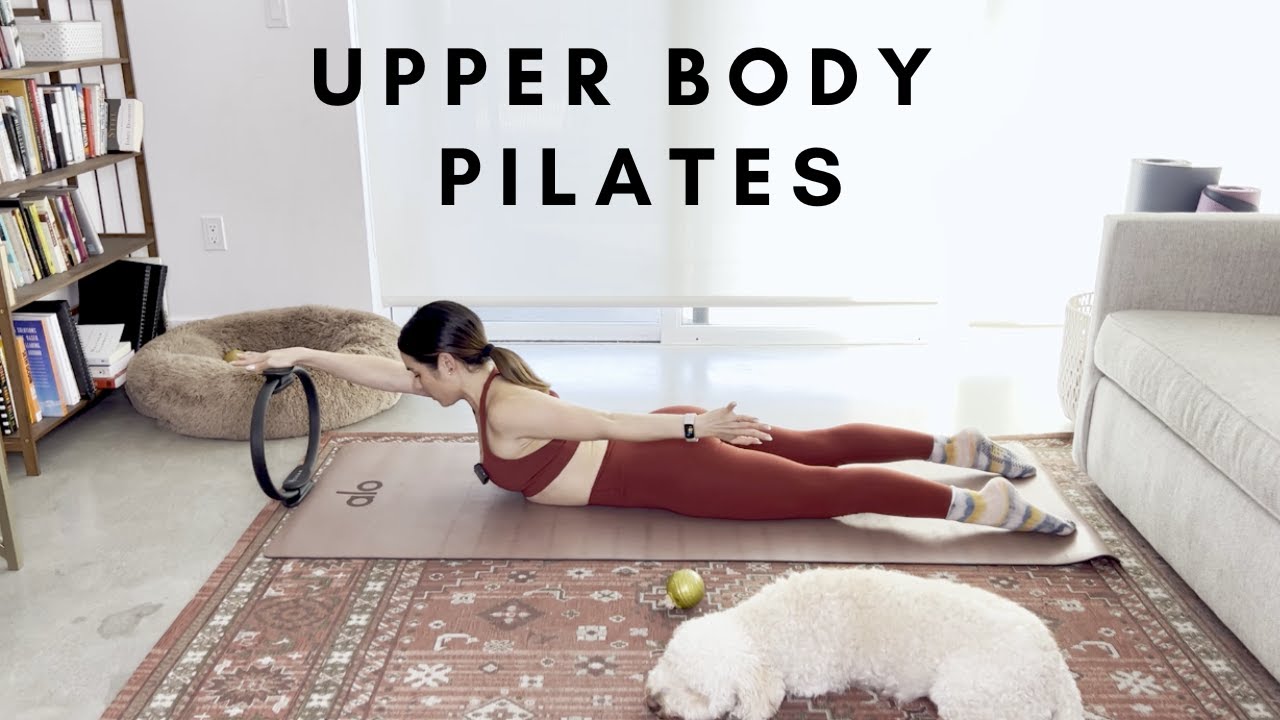 10-MIN UPPER BODY PILATES | At Home Workout | Pilates Magic Circle ...