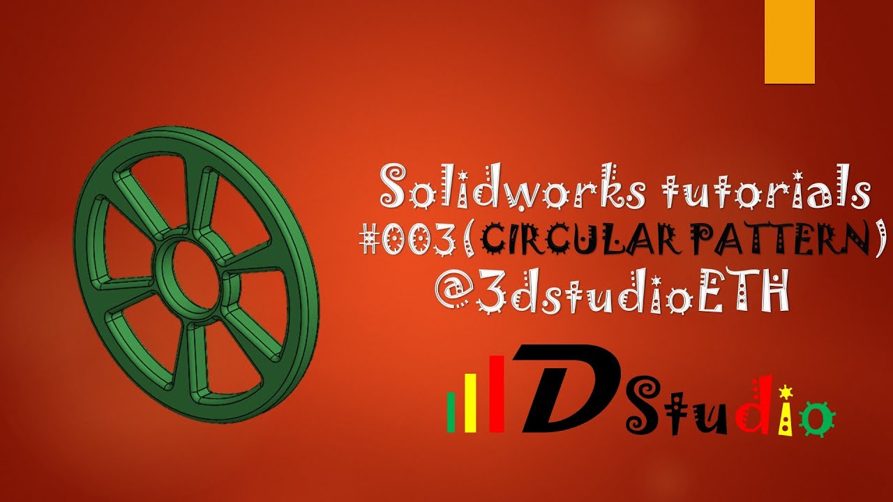 Circular Pattern Solidworks Tutorial Youtube