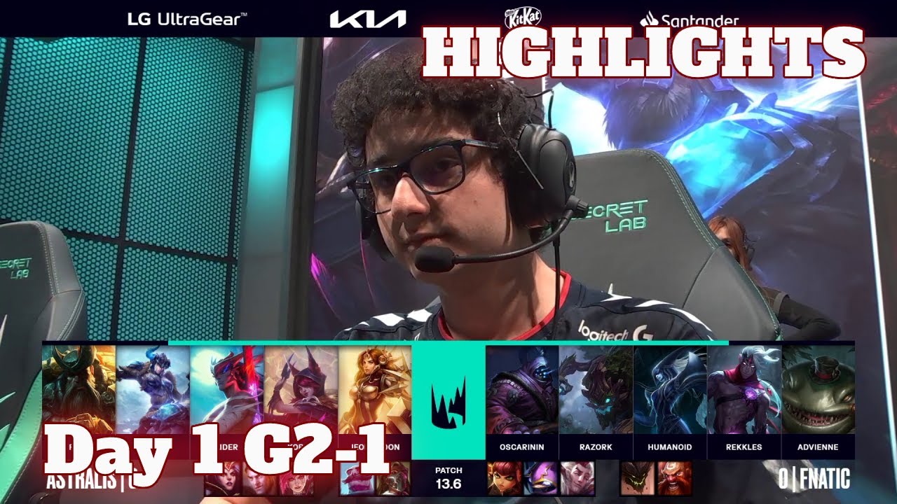 AST vs FNC - Game 1 Highlights | Day 1 LEC Spring 2023 Group Stage ...