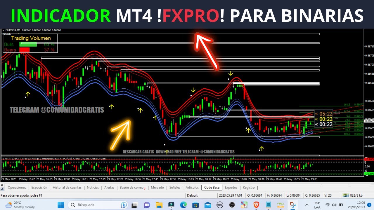 INDICADOR MT4 FXPRO PARA BINARIAS 2023 - YouTube