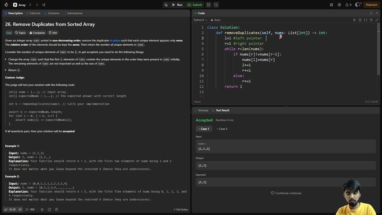 Solving Leetcode problem | DSA Python | Episode - 2 | - YouTube
