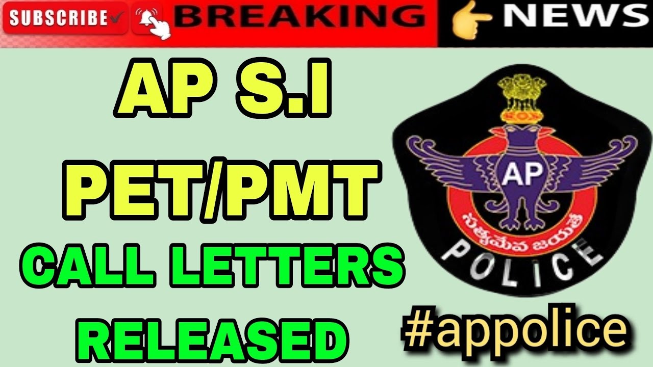 AP POLICE S.I PET / PMT CALL LETTERS RELEASED #appolice #apslprb # ...