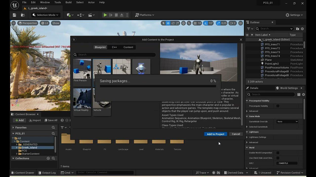 How to add third person content pack to existing project (Unreal Engine video tutorial) - YouTube