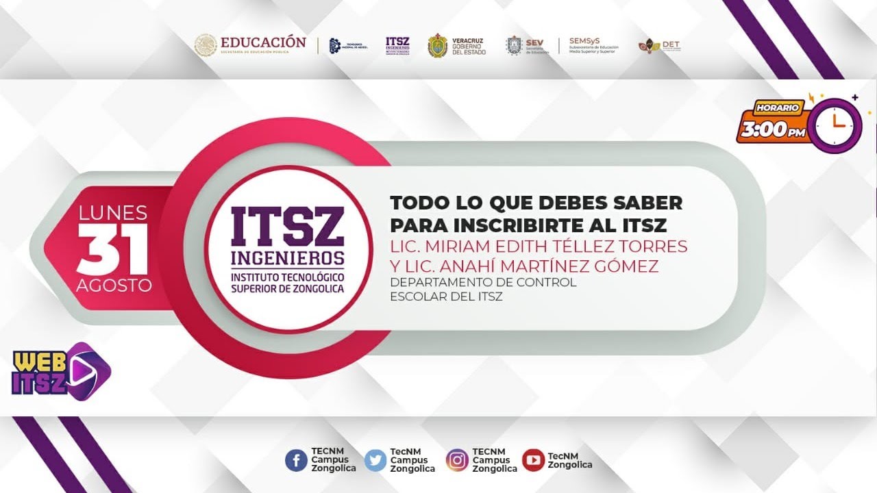 TODO LO QUE DEBES SABER PARA INSCRIBIRTE AL ITSZ - YouTube