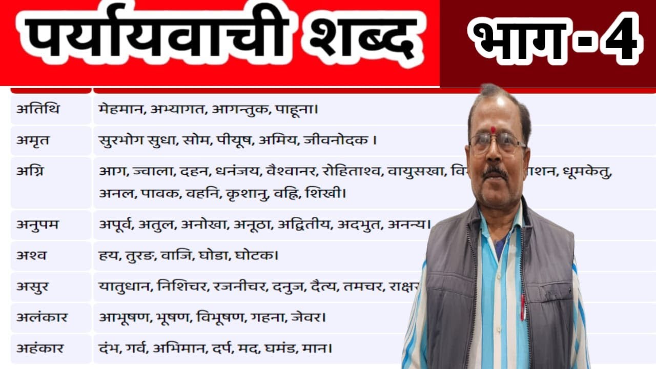 पर्यायवाची शब्द!!paryayvachi shabd !!पर्यायवाची शब्द किसे कहते हैं ...