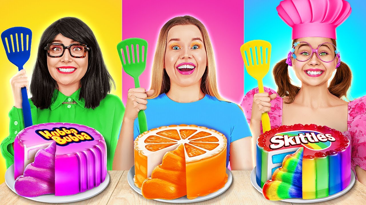 ME vs GRANDMA FOOD CHALLENGE 🍳👨‍🍳 Fantastic Kitchen Recipes by 123 GO ...