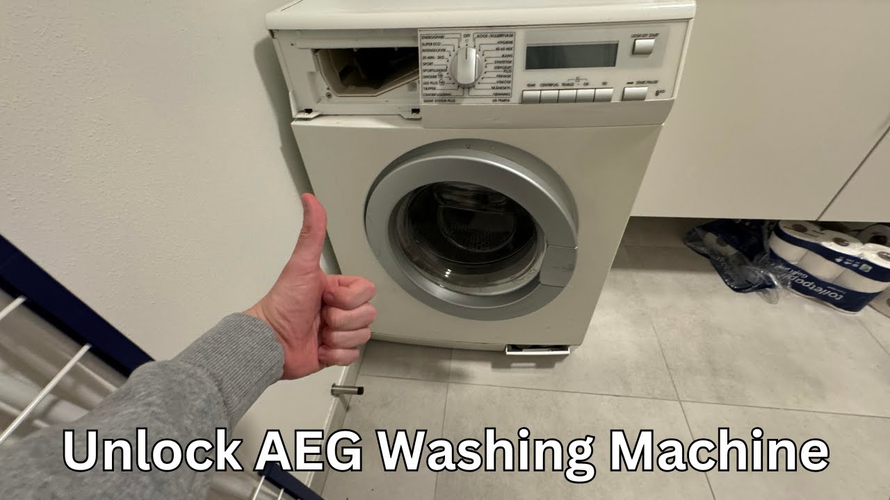 How To Unlock AEG Washing Machine (Step By Step) - YouTube