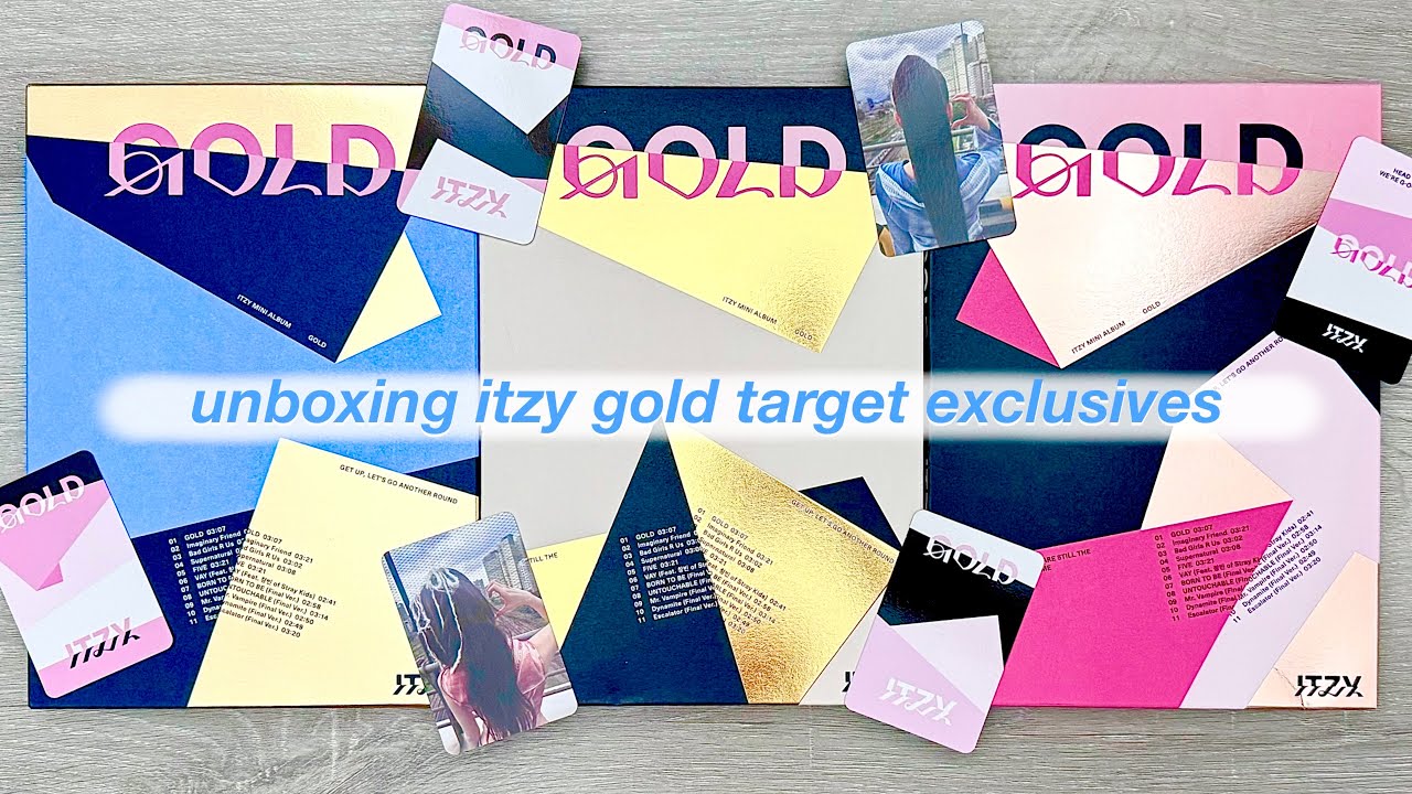 unboxing gold by itzy ☆ target us exclusive albums !!! - YouTube