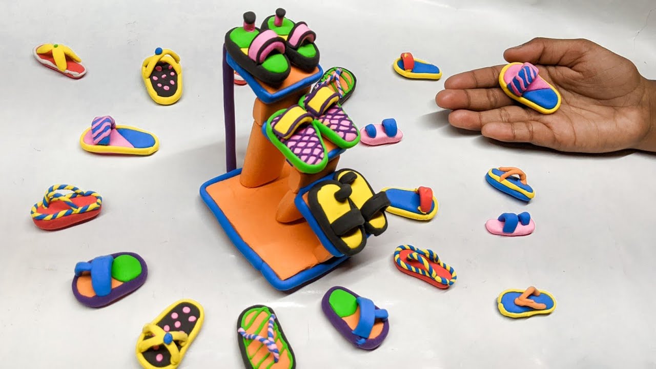 DIY how to make polymer clay miniature Doll Shoes |Mini Shoes|Clay ...