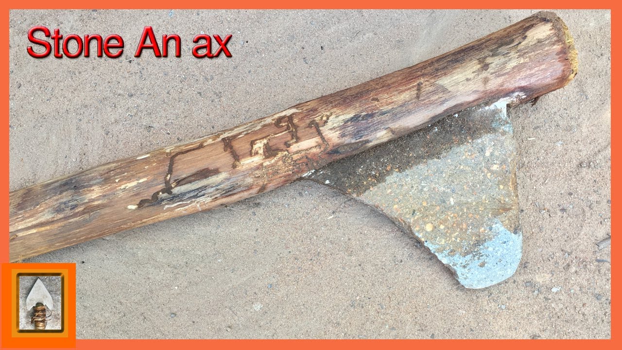 Primitive Technology Tools - How to make a stone An ax by hand - YouTube