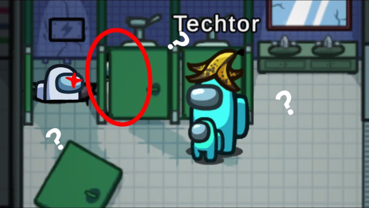 White Crewmate in bathroom of among us polus map - YouTube