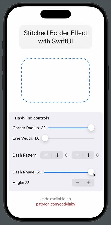 Stitched Border Effect with SwiftUI - YouTube