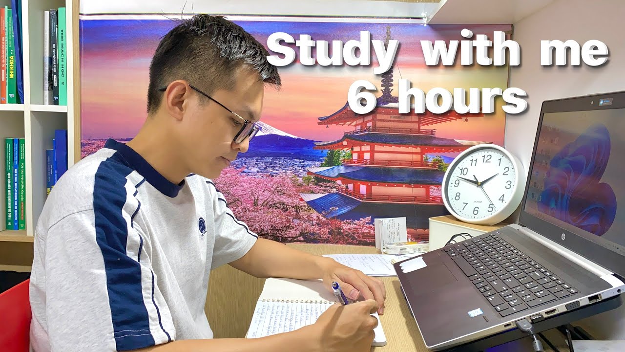 Study with me live pomodoro | 6 hours | Calm music, rain sound - YouTube