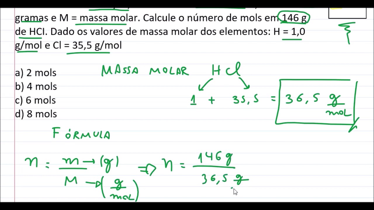 Calcule O N mero De Mols Em 146 Gde HCI YouTube calcule-o-n-mero-de-mols-em-146-gde-hci-youtube