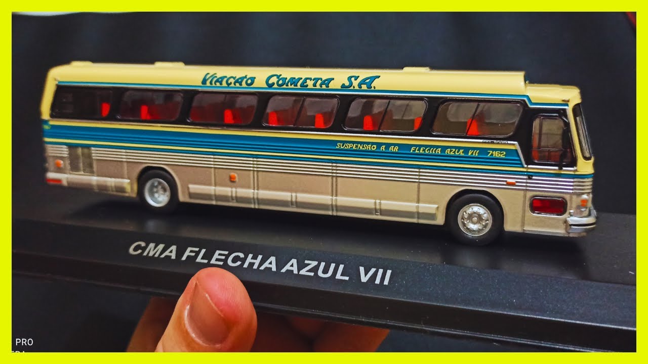 A Miniatura de Ônibus CMA Cometa Flecha Azul Mais Real que Existe na ...