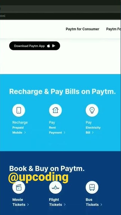 Paytm Landing Page Clone Html Css Javascript Youtube