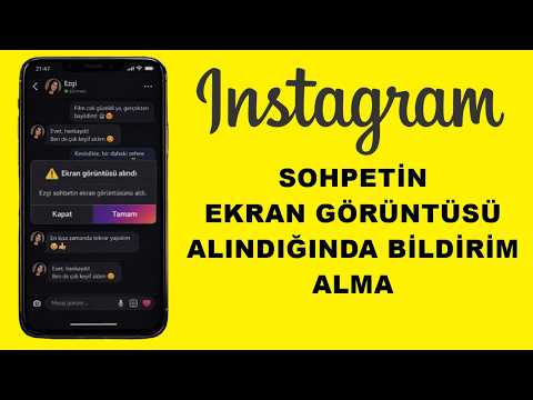 Sohbet SS'i Alındığında Bildirim Alma | İnstagram Sohbetin Ekran Görüntüsü Alındığında Bildirim Alma