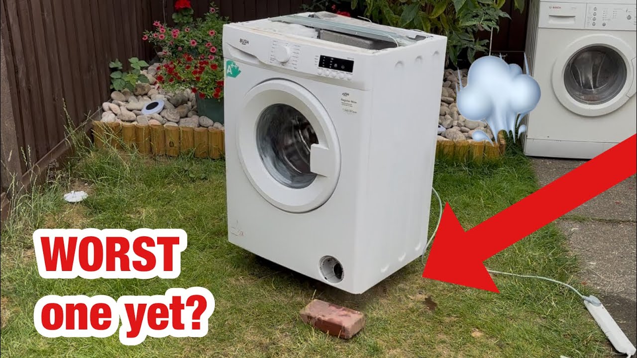 Bush WMDF612 washing machine || WORST washer smash ever!? Washing ...
