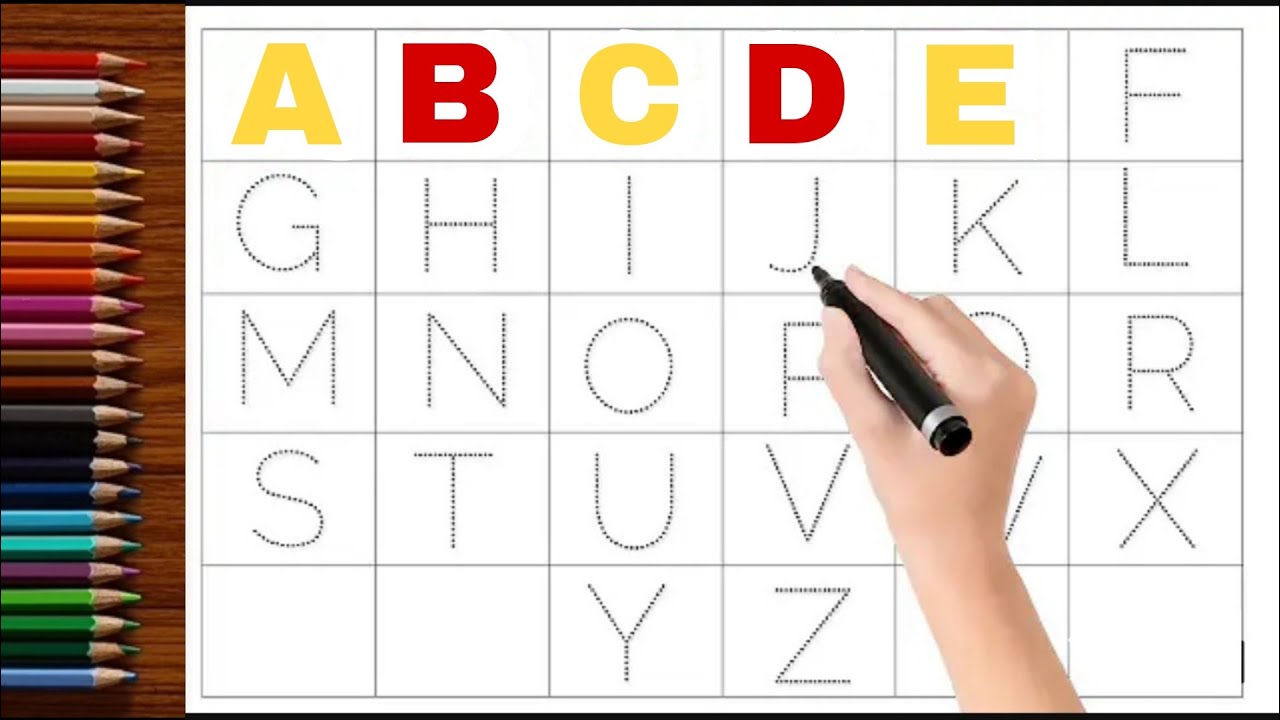 How to learn ABC, write ABC, coloring, alphabets, nursery rhymes ...
