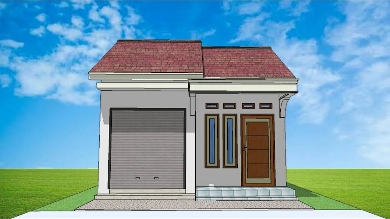#60 Desain Toko Minimalis │ Rumah Kecil 5 Meter Ada Ruang Toko - YouTube