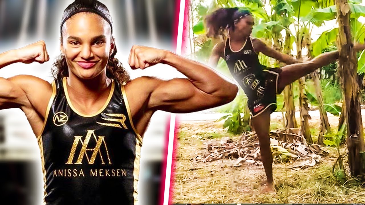 CETTE BOXEUSE CASSE UN ARBRE AVEC SON TIBIA (Anissa Meksen) - YouTube