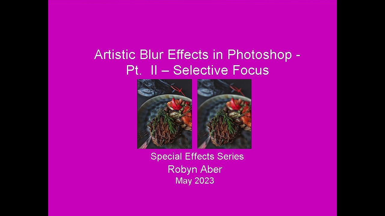 Selective Focus - Artistic Blur Effects in Photoshop - Part II - YouTube