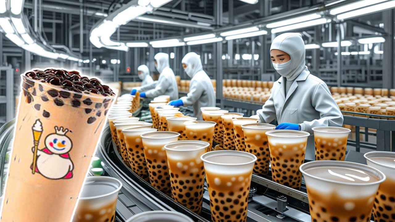 See how MIXUE Mass Produces Bubble Tea in the Mixue Factory ! - YouTube