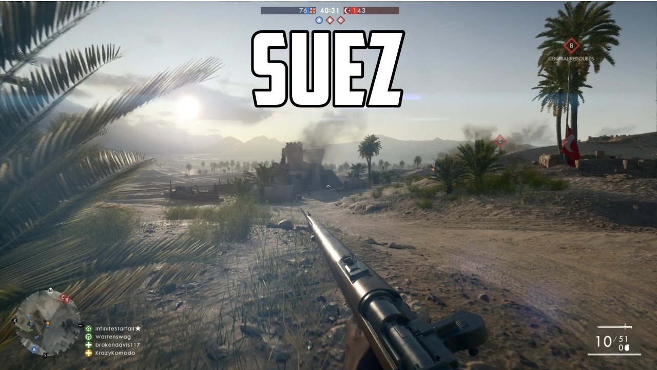 Battlefield 1 - Suez - Multiplayer Gameplay - YouTube