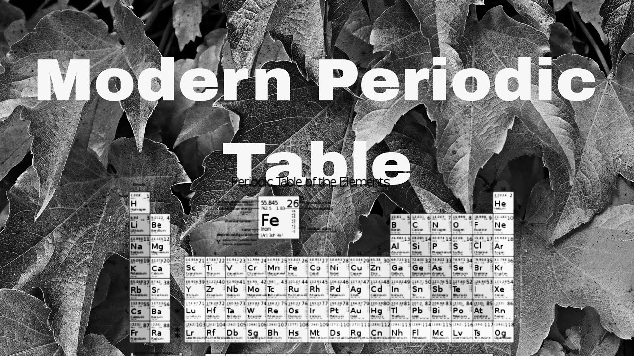 Modern Periodic table Project - YouTube