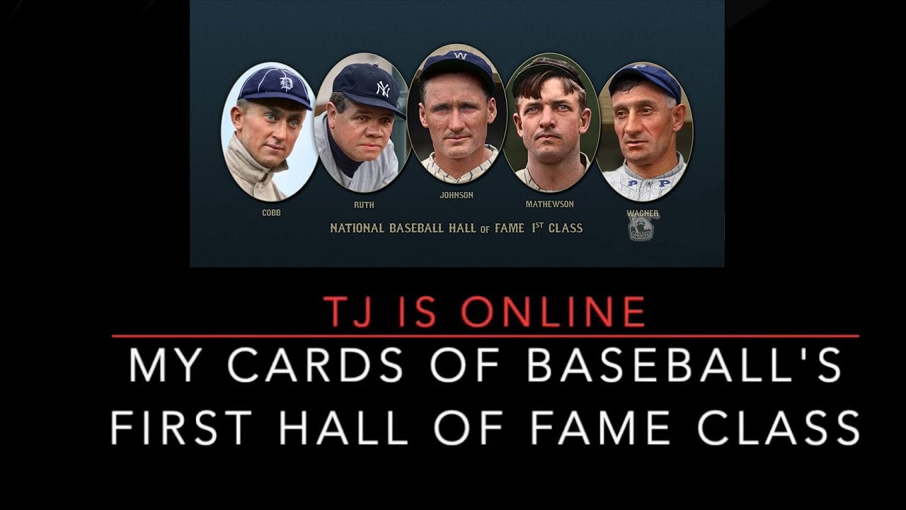 Baseball's 1st Hall of Fame Class from 1936. Cobb, Ruth, Wagner ...