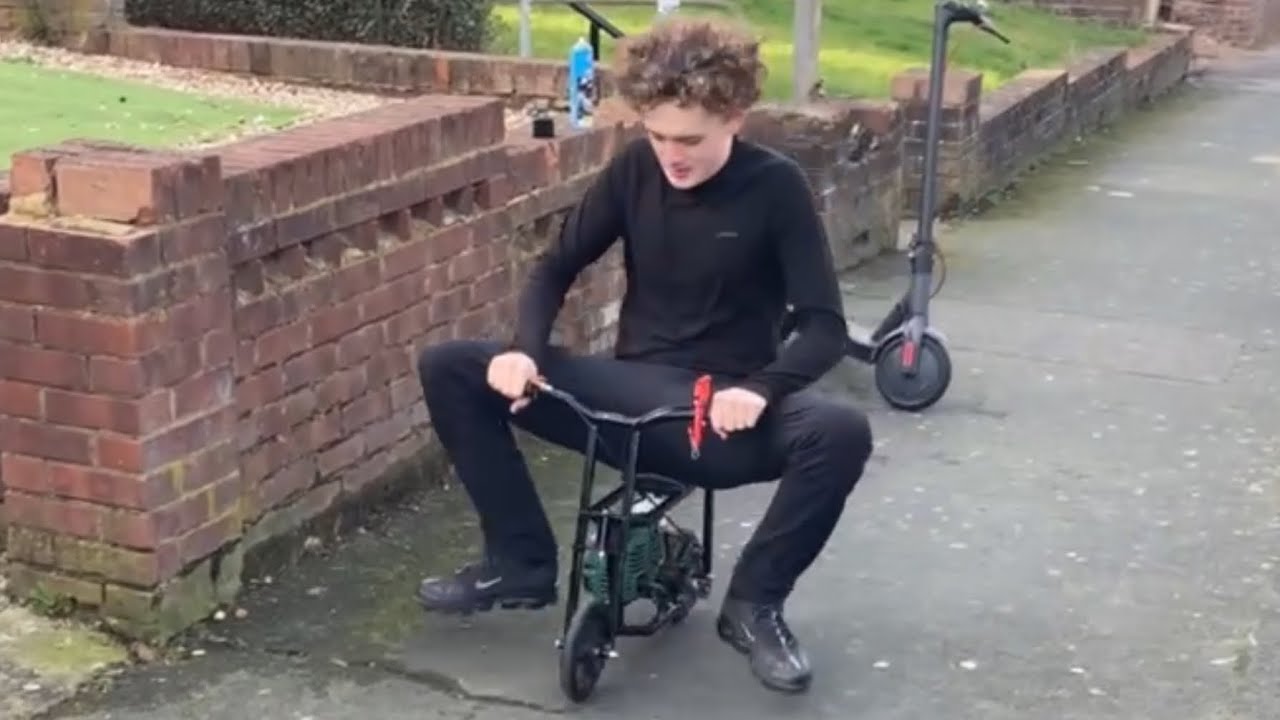 Tiny Micro mini bike build | first ride | test driving - YouTube