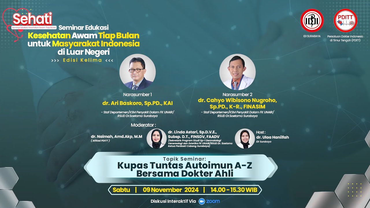 SEHATI SERI 5 : KUPAS TUNTAS AUTOIMUN A Z BERSAMA DOKTER AHLI - YouTube