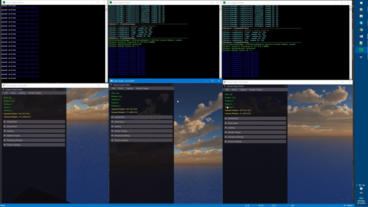 [My Engine] RakNet Implemented, Communication between Clients and ...