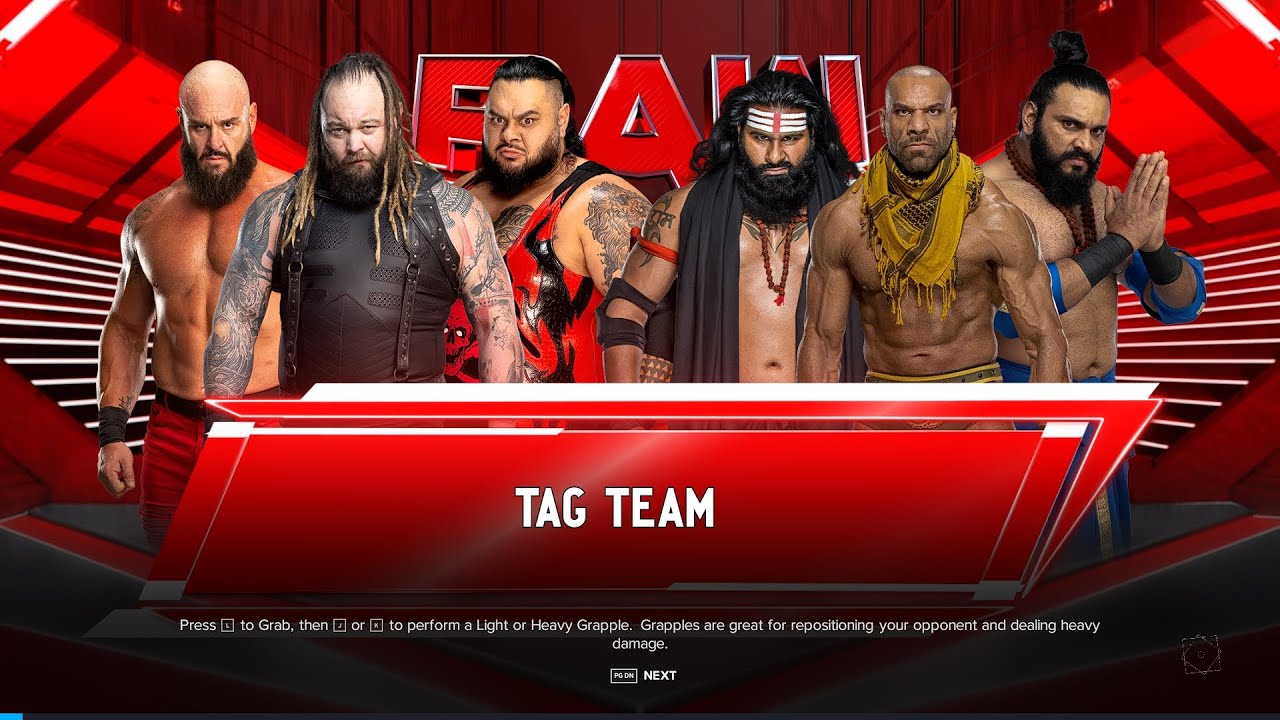 Team Bray Wyatt vs Team Jinder Mahal In WWE 2K24 Gameplay | Tag Team ...