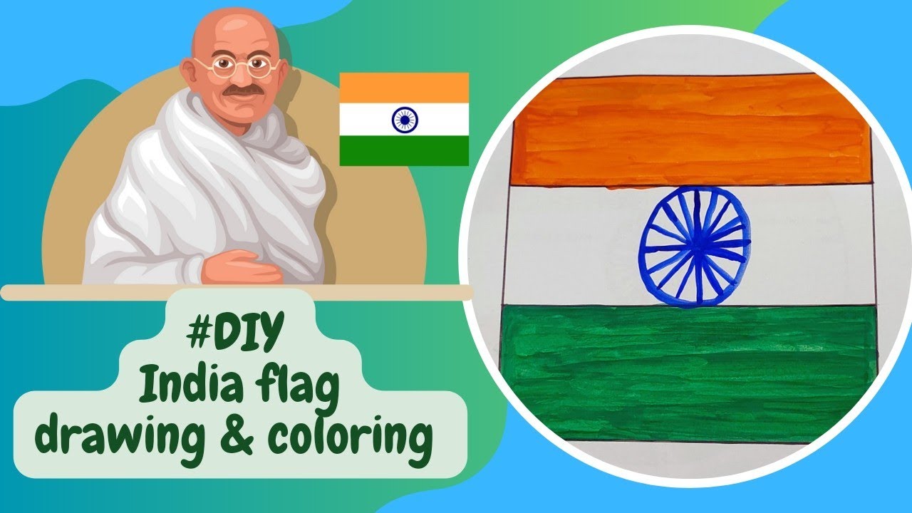 How to draw the India flag #india #indiaflag - YouTube