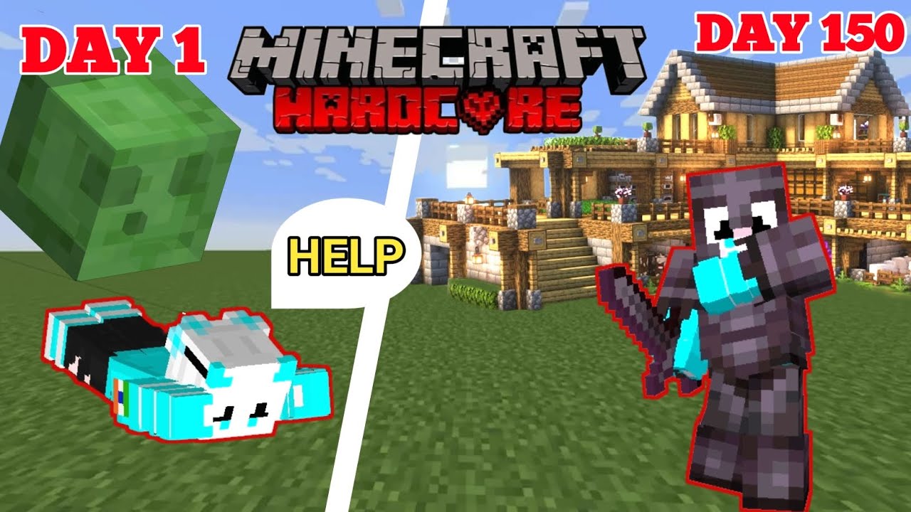 HARDCORE CHALLANGE | Today I Survive 150 Days In Minecraft Hardcore💔 ...