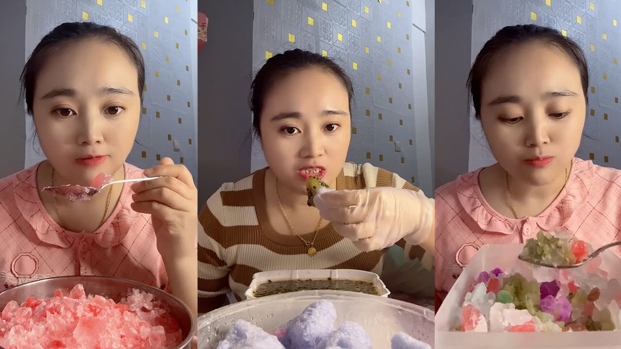 LONG VIDEO / Guo ICE CHUNKS WITH MATCHA AND MILK POWDER AND PASSION ...