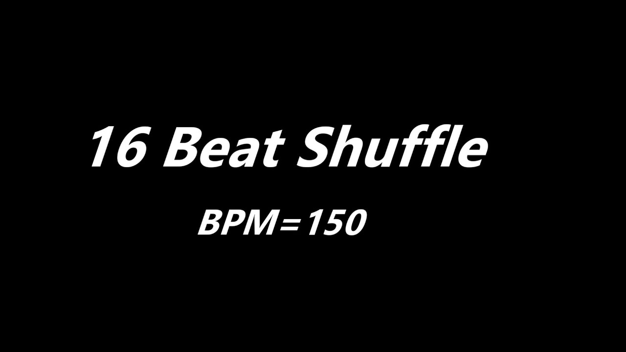 16-beat 4/4 shuffle drum BPM150 - YouTube